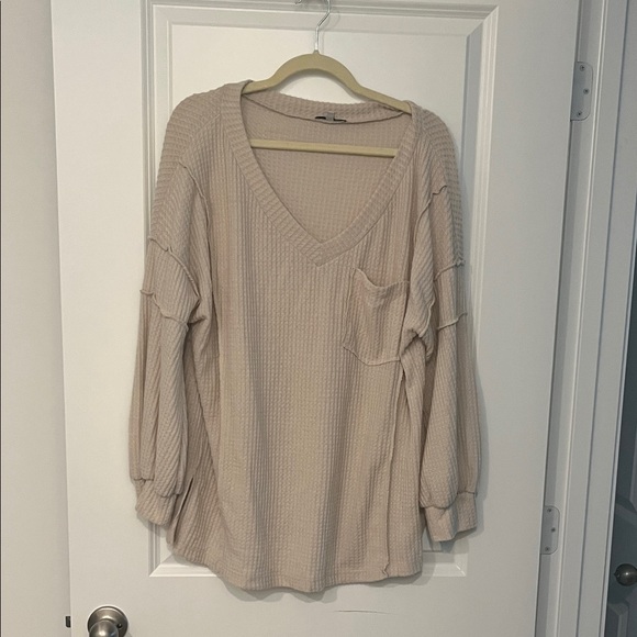 white birch | Tops | Nwot White Birch Cream Waffle Knit Top | Poshmark